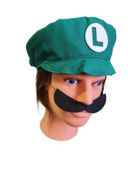 Boina Do Luigi com bigode Super Mário Bross Fantasia adulto - Lynx ...