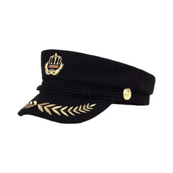 Boina Preta Unissex - Primavera/Outono - Estilo Marinheiro/Militar ...