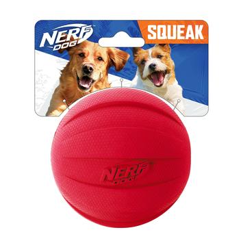 Bola de borracha para cães Nerf Dog com guincho interativo de 10 cm ...