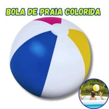 Bola de Praia Colorida Inflável Diversão Piscina Criança 40cm - Barreto ...