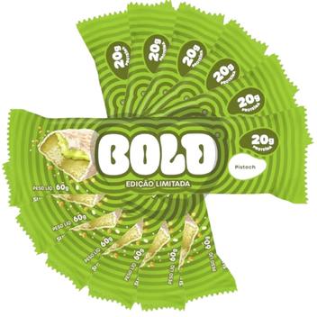 Bold Bar Barrinha Sabor Pistache de 60g com 20g de Proteina-Kit 06 ...