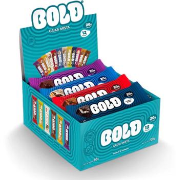Bold Bar Caixa Mista com 12 Unidades de 60g com 20g de Proteina-Bold ...