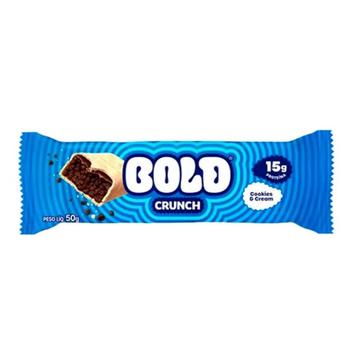 Bold Crunch (50g) - Sabor: Cookies e Cream - Barra de Proteína ...