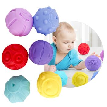 Bolinhas Sensoriais 6 Bolas Brinquedo Banho Bebê Infantil - Nuga Baby ...