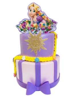 Bolo Fake Enrolados Rapunzel - Catavento Festa dos Sonhos - Decoração ...