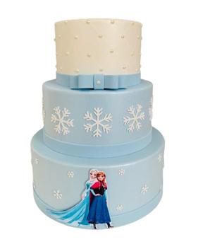 Bolo Fake Frozen Azul e Branco - Catavento - Bolo Fake - Magazine Luiza