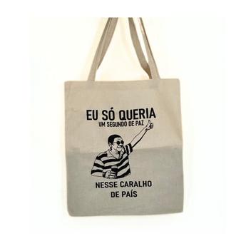 Bolsa Ecobag 100% algodão Estampa SEGUNDO DE PAZ - CARIOCA MAIS - Bolsas - Magazine Luiza