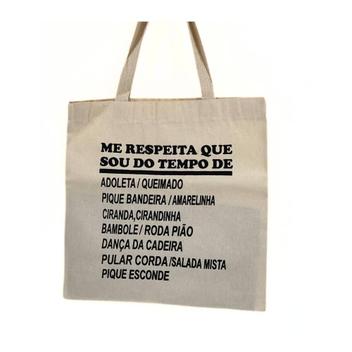 Bolsa Ecobag 100% algodão estampa TEMPOS MELHORES - CARIOCA MAIS - Bolsas - Magazine Luiza