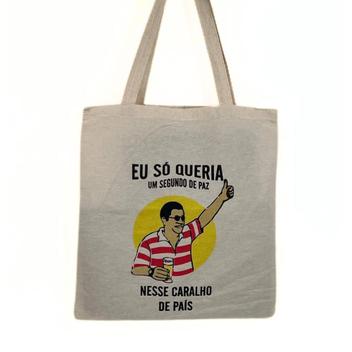 Bolsa Ecobag 100% algodão Estampa ZECA VERMELHA - CARIOCA MAIS - Bolsas - Magazine Luiza