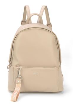 Bolsa Feminina estilo Mochila Fechamento em Ziper Bege Gash - Bolsas ...