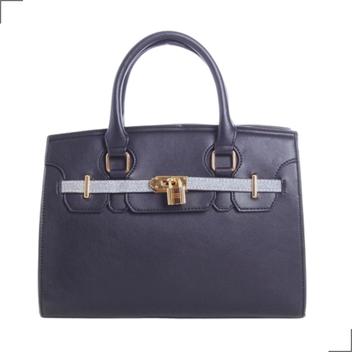 Bolsa Feminina Social Sofisticada em material sintético Com Cadeado ...