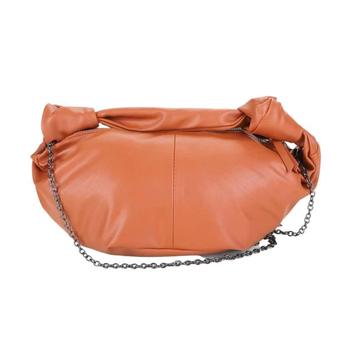 Bolsa Hering Média Nó Corrente Feminina KF6H Bege - Preto - Bolsas ...