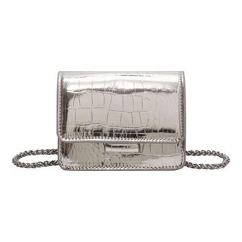 Bolsa tiracolo MING GROUP em couro PU Y2k Mini Silver para mulheres ...