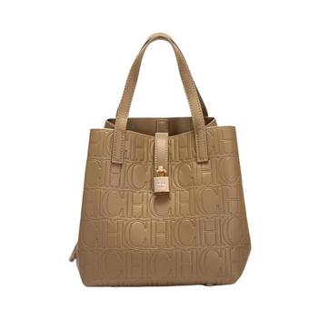 Bolsa Tote Feminina CHCH - Bolsa de Compras Portátil com Relevo de Aço ...