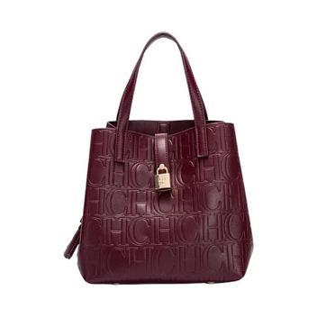 Bolsa Tote Feminina CHCH - Bolsa de Compras Portátil com Relevo de Aço ...