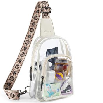 Bolsa transversal transparente LATMAP para mulheres - bege - Bolsas ...