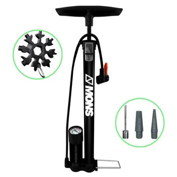 Bomba De Encher Pneu Bicicleta Carro Moto Bola 160psi + chave - Mons ...