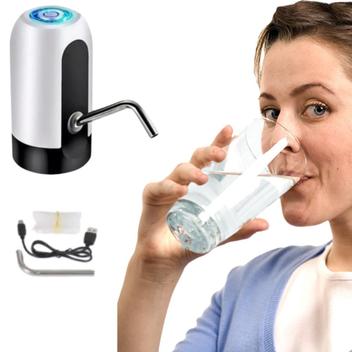 Bomba de Galão Bebedouro Elétrica Bivolt Recarregável Porta USB Para ...