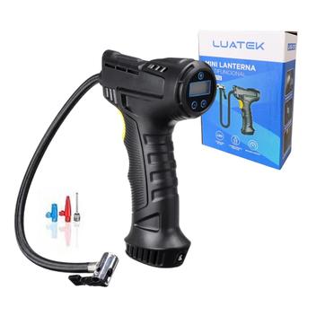 Bomba Elétrica Ar Mini Compressor Lanterna Calibrador Pneu - LUATEK ...