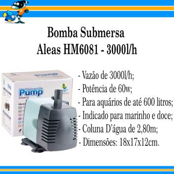 Bomba Submersa 3000 L/h Hm-6081 110v - Aleas - Bomba de Água para Aquário - Magazine Luiza