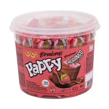 Bombom happy morango 400g - JAZAM - Bombom - Magazine Luiza