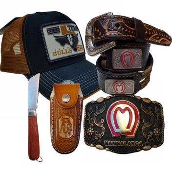 Boné + Fivela + Cinto + Bainha Com Canivete Kit Unissex Luxo - Selaria ...