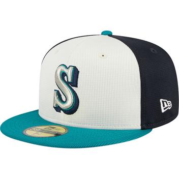 Bone New Era 59FIFTY Fitted Batting Practice 2025 MLB Seattle Mariners ...