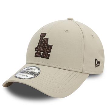 Bone New Era 9FORTY Los Angeles Dodgers Check Infill - Camisa e ...