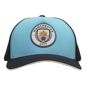Boné Supercap Manchester City Escudo Frontal Central Licenciado Azul ...