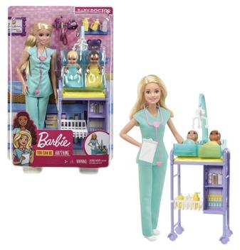 Boneca Articulada Barbie Profissões Conjunto Barbie Pediatra Loira Com ...