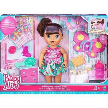 Boneca Baby Alive Festa Das Borboletas Morena - B8278 - Hasbro - Boneca ...