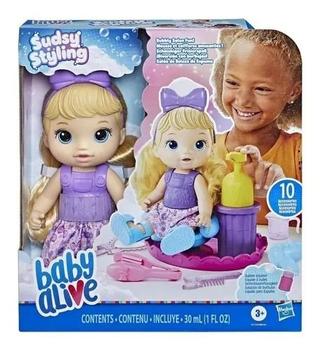 Boneca Baby Alive Sudsy Styling Loira - Salão Beleza Espuma Crie Varios ...