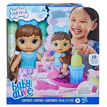 Boneca Baby Alive Sudsy Styling Morena - Hasbro F5113 - Boneca Baby ...