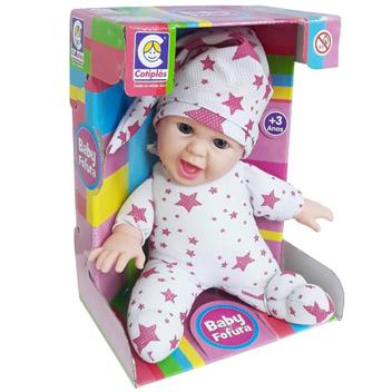 Boneca baby fofura em vinil careca 32cm cotiplas - Bonecas - Magazine Luiza