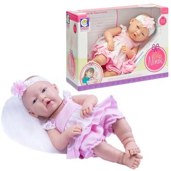 Boneca Baby Ninos Coleção Bebê 37cm Infantil Articulada Com Acessórios ...