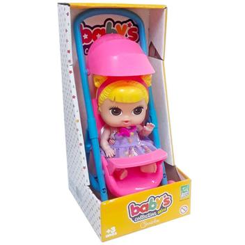 Boneca babys collection mini 18cm com carrinho super toys - Bonecas ...