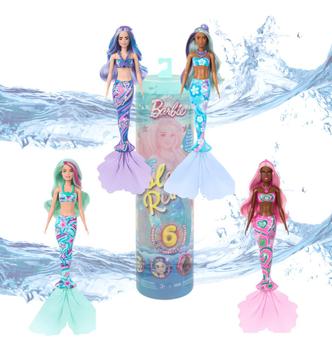 Boneca Barbie Color Reveal Sereia Arco Íris 7 Surpresas Brinquedo ...
