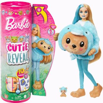 Boneca Barbie Cutie Reveal Azul Disfarces Animais 3+ Mattel - Boneca ...