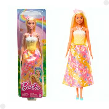 Boneca Barbie Fantasy Vestido Branco Amarelo HRR07 - Mattel - Boneca ...