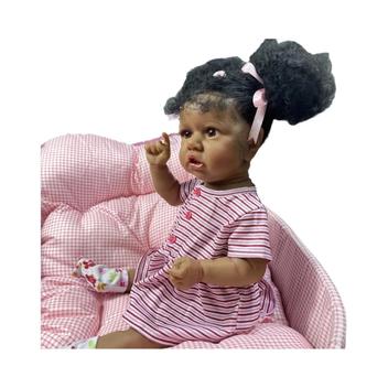 Boneca Bebê Reborn Afro-americana De 22 Polegadas, Saskia, Pele Escura ...