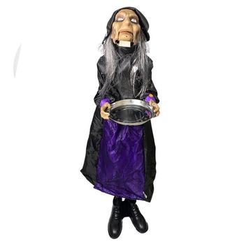 Boneca Bruxa Horripilante Som Luz Movimento Halloween Ydh - Bonecas ...