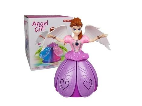 Boneca Dançarina Angel Musical Luz Som Rotação 360º Graus - Dedai ...