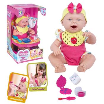Boneca Faz Coco Come Bby Ninos Faz Cocozinho Caquinha Hora do Lanche ...
