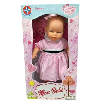 Boneca Meu Bebê Branco Vestido Rosa 60 cm Estrela - Bonecas - Magazine ...