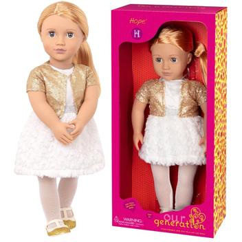 Boneca Our Generation Hope Loira Articulada Com Vestido 46Cm - CANDIDE - Bonecas - Magazine Luiza