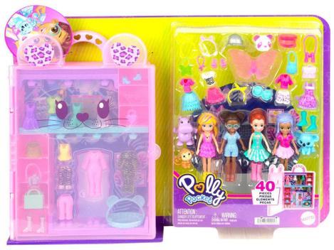 Boneca Polly Pocket Super Armário De Animais - 40 Peças com Acessórios ...