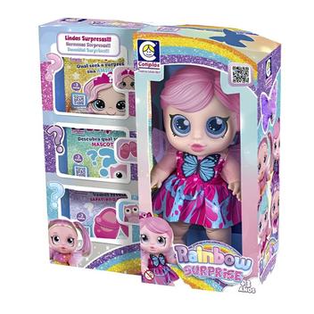Boneca Rainbow Surprise Cabelo Rosa Mascotinho Cotiplás - Bonecas - Magazine Luiza