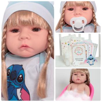 Boneca Reborn Bebê 100% Vinil Roupa Stitch Com Pelúcia - Cegonha Reborn ...