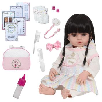 Boneca Reborn Morena Enxoval Arco Íris Corpo 100% Vinil - Cegonha Reborn Dolls - Bonecas ...