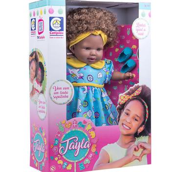 Boneca Tayla Cabelo Castanho Cotiplás Vestido Azul 2281 3+ - Bonecas ...